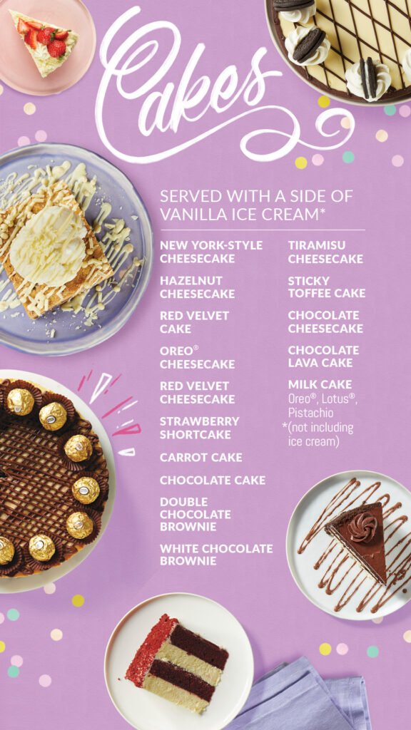 Dessert Only Menu - D Spot Dessert Café